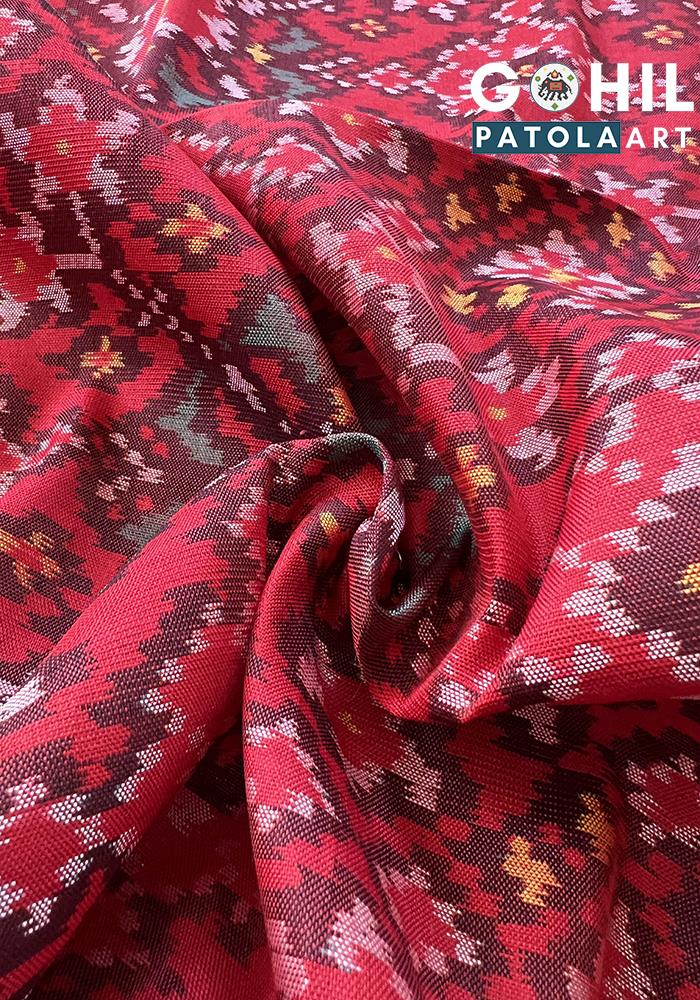 Single Ikkat Patola Dupatta, Single Ikkat Patola Dupatta, Dupatta, Gohil Patola Art, Rajkot