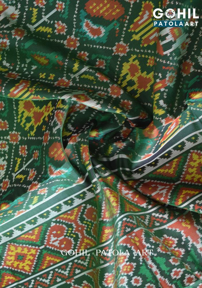 Single Ikkat Patola Saree, Single Ikkat Patola Saree, Sarees, Gohil Patola Art, Rajkot